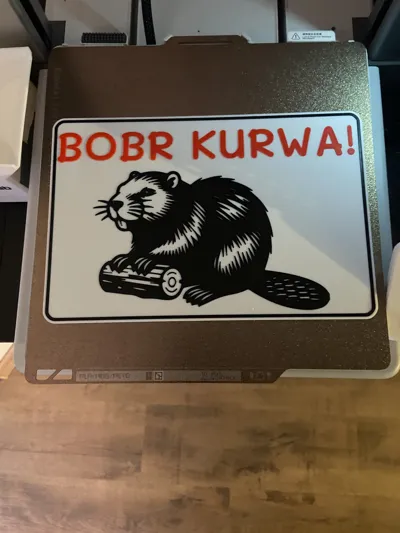 BOBR KURWA! - Funny Beaver sign (polish meme) by Thor3D - MakerWorld