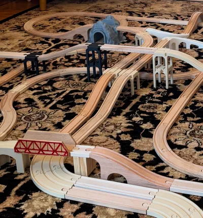 Wooden Train Stackable Riser/Support (Brio / Ikea) - Free 3D Print ...