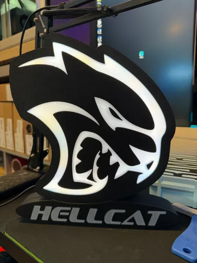 Hellcat Lightbox with Optional Stand by WhiteDevil56 - MakerWorld