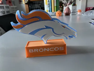 Denver Broncos 3D Logo with Optional Stand by Kevin MakerWorld ...
