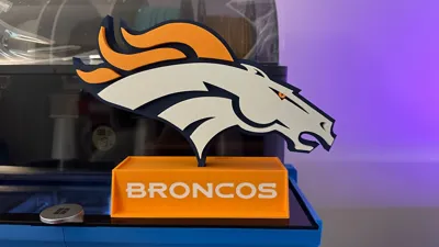 Denver Broncos 3D Logo with Optional Stand by Kevin MakerWorld ...