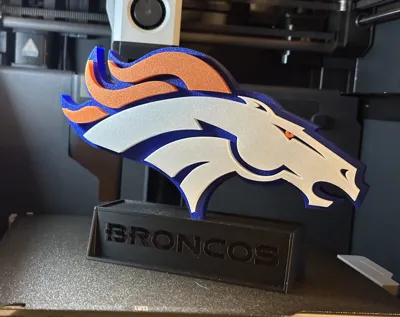 Denver Broncos 3D Logo with Optional Stand by Kevin MakerWorld ...
