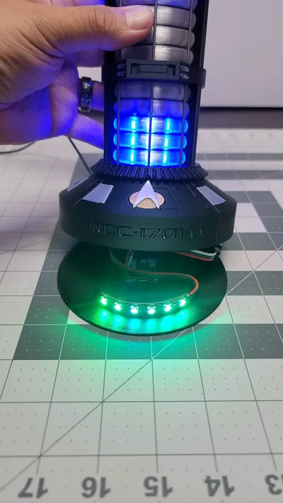 Star Trek Enterprise D Warp Core (v3) 16" for LEDs by CrazyJ MakerWorld ...