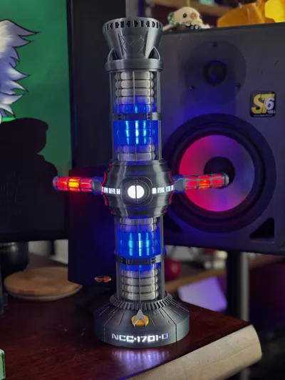 Star Trek Enterprise D Warp Core (v3) 16" for LEDs by CrazyJ MakerWorld ...