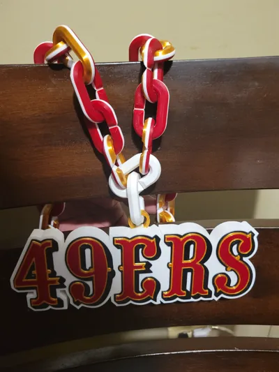 San Fransico 49ers oversized logo chain by Billrobland MakerWorld ...