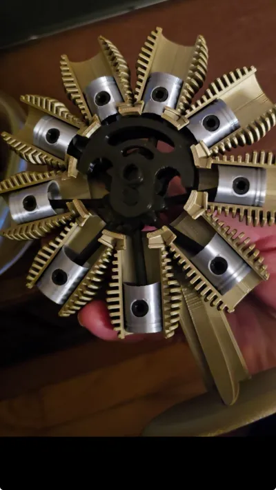 9 Cylinder Radial Engine by Bootjevaarder - MakerWorld