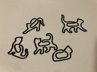 Cat Paperclips by 草色星球 MakerWorld: Download Free 3D Models