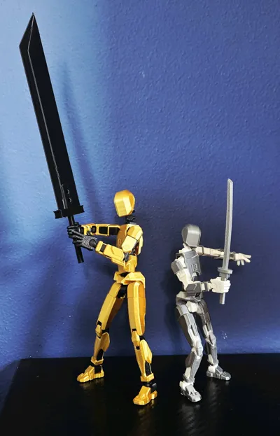 Modular sword system for Dummy13 - Free 3D Print Model - MakerWorld