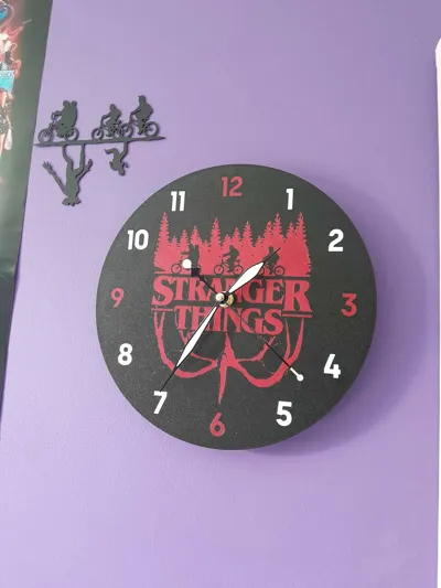 Stranger Things Clock - Free 3D Print Model - MakerWorld