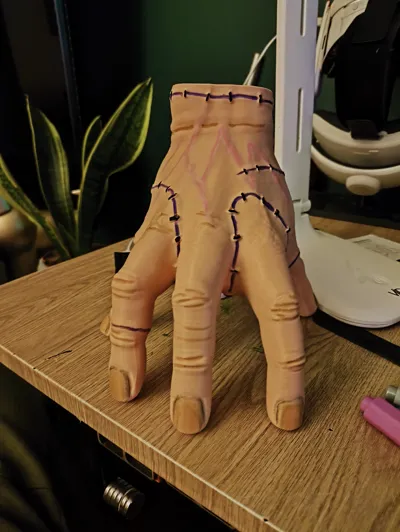 Wednesday Hand- Mano di Mercoledì Haddams by wood3dlaser MakerWorld ...