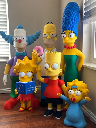 Bart Simpson - Multi Part - Free 3D Print Model - MakerWorld