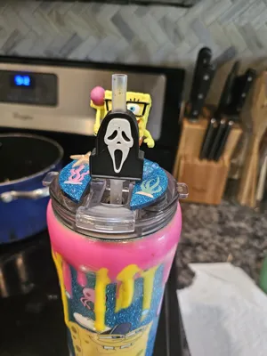Ghostface straw topper by 3dprints21 - MakerWorld