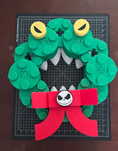 Nightmare Before Christmas Man-Eating Wreath Brick by tudeasaurus ...