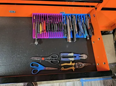 Gridfinity pliers/tool rack 70 sizes (with pin) Remixed by Demig MakerWorld: Download Free 3D Models