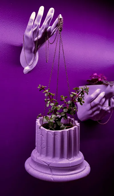 Wall hand flower pot 2 - Free 3D Print Model - MakerWorld