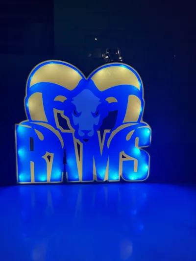 NFL RAMS LED Lightbox by Chester3D - MakerWorld