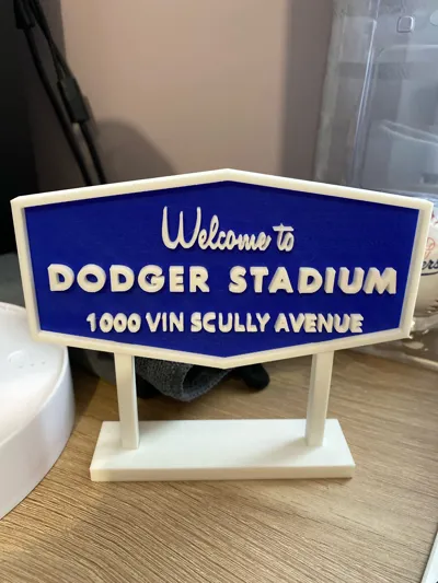 Dodger Stadium Sign - Free 3D Print Model - MakerWorld