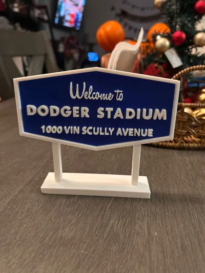 Dodger Stadium Sign - Free 3D Print Model - MakerWorld