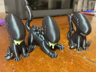 Chibi Xenomorph Figures by sugarpaws3d MakerWorld: Download Free 3D Models