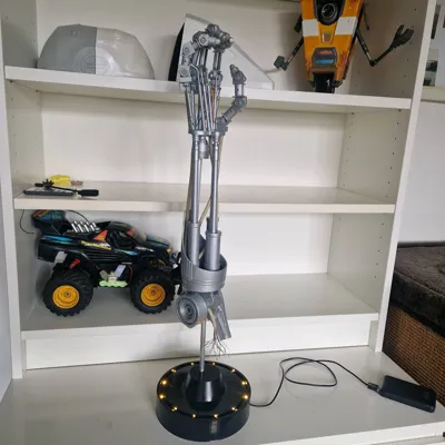 Terminator T800 Arm with Light Base - Free 3D Print Model - MakerWorld