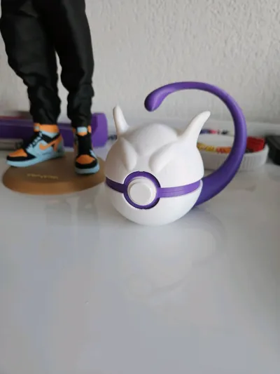 Mewtwo Ball - Pokemon - Pokeball Functional - Free 3D Print Model ...