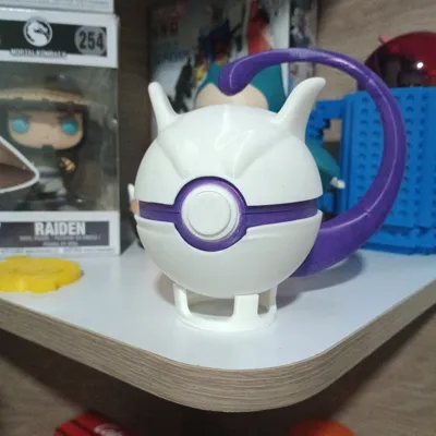 Mewtwo Ball - Pokemon - Pokeball Functional by Torikami MakerWorld ...