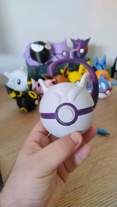 Mewtwo Ball - Pokemon - Pokeball Functional by Torikami MakerWorld ...