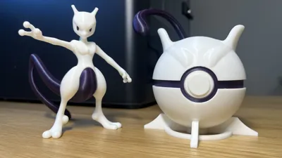 Mewtwo Ball - Pokemon - Pokeball Functional by Torikami MakerWorld ...