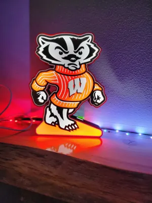 Wisconsin Badgers - Bucky Badger Light Box by DBDesignz MakerWorld ...