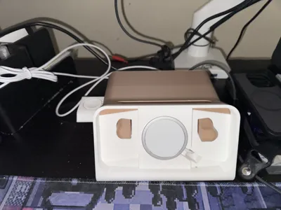 iPhone Dock with Apple Watch Charger - Free 3D Print Model - MakerWorld