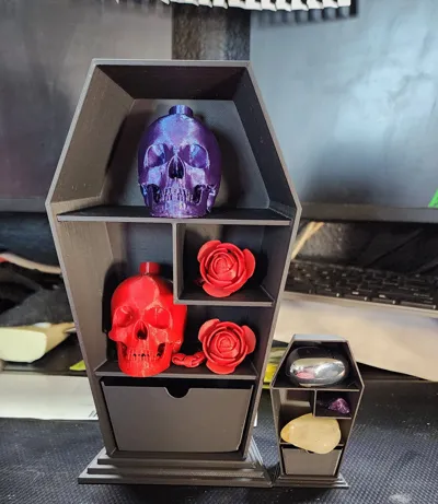 The Coffin Shelf with Drawer! (casket) by K VAN MakerWorld: Download ...