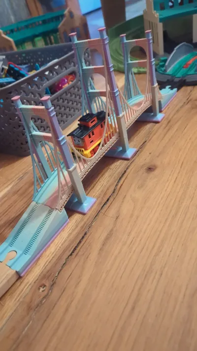 Suspension Bridge Train Track (Compatible with IKEA, BRIO, Hape) by Ren ...