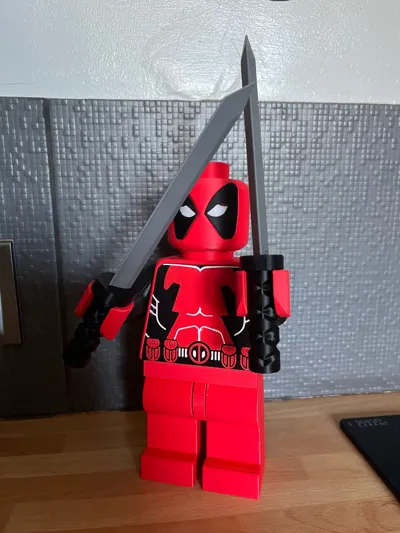 1000% Brick Deadpool (includes Multi-Part Profile) - Free 3D Print ...