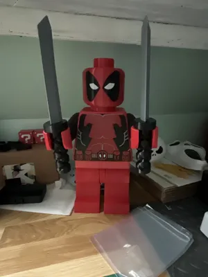 1000% Brick Deadpool (includes Multi-Part Profile) - Free 3D Print ...