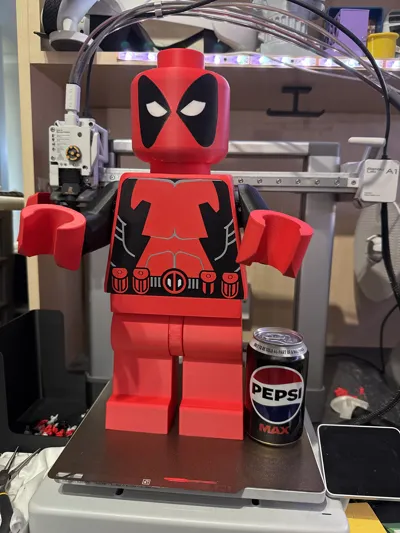1000% Brick Deadpool (includes Multi-Part Profile) - Free 3D Print ...