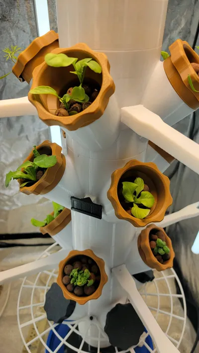 Hydroponic Tower - Complete (Revised) - Free 3D Print Model - MakerWorld