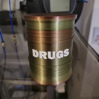 "Drugs" Barrel Stash Container 80x105mm by Eternity Labs MakerWorld ...