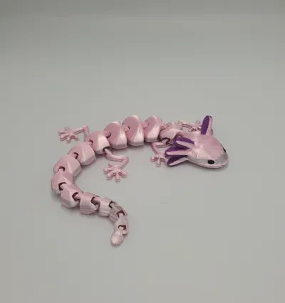 Multi Color Articulated / Flexi Axolotl Remixed by TheTrout MakerWorld: Download Free 3D Models