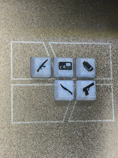 Counter Strike Keyboard Keycaps - MMU by BTR3D. MakerWorld: Download ...