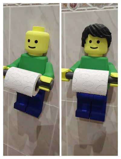Brick Man Toilet Paper Holder - Hair Remixed by Matt MakerWorld ...