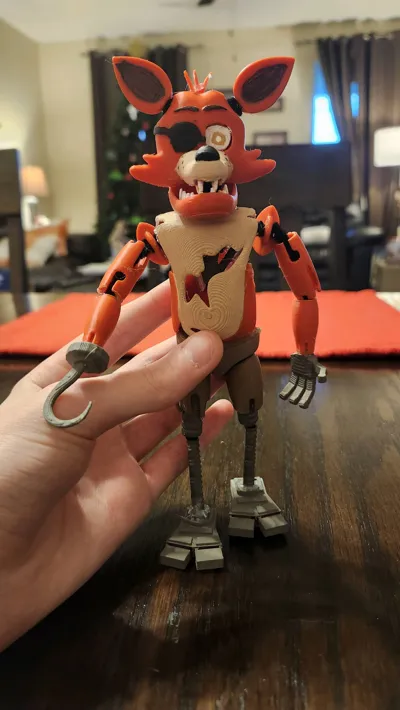 Foxy - FNAF posable figure - Free 3D Print Model - MakerWorld