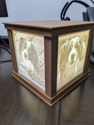 Square Lithophane Light Box - Free 3D Print Model - MakerWorld
