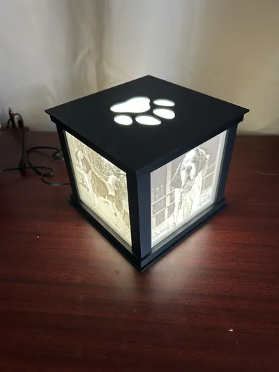Square Lithophane Light Box - Free 3D Print Model - MakerWorld