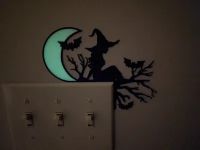 halloween light switch witch by Satisartes - MakerWorld