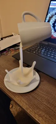 Floating coffee cup sculpture by Stag 3DMakerWorld: Download Free 3D Models