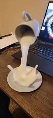 Floating coffee cup sculpture by Stag 3DMakerWorld: Download Free 3D Models