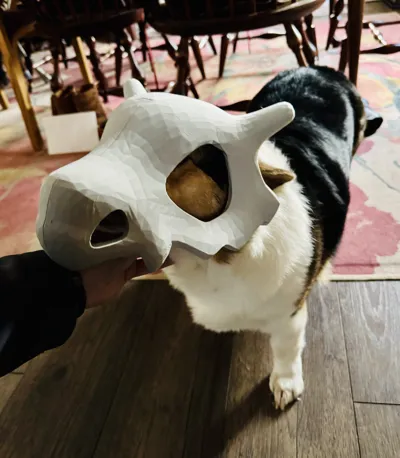 Dog and Cat Mask (Cubone from Pokémon) by Notorious MakerWorld ...