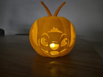 Stitch and Angel Pumpkin theelight Lanterns by Valkyrie Forge - MakerWorld