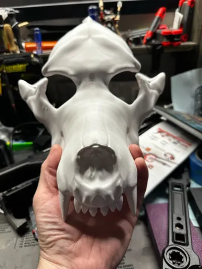 New Wolf Skull Mask by hexequy MakerWorld: Download Free 3D Models