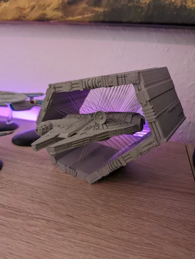 Suspended Millennium Falcon Remixed by fay3dlab - MakerWorld